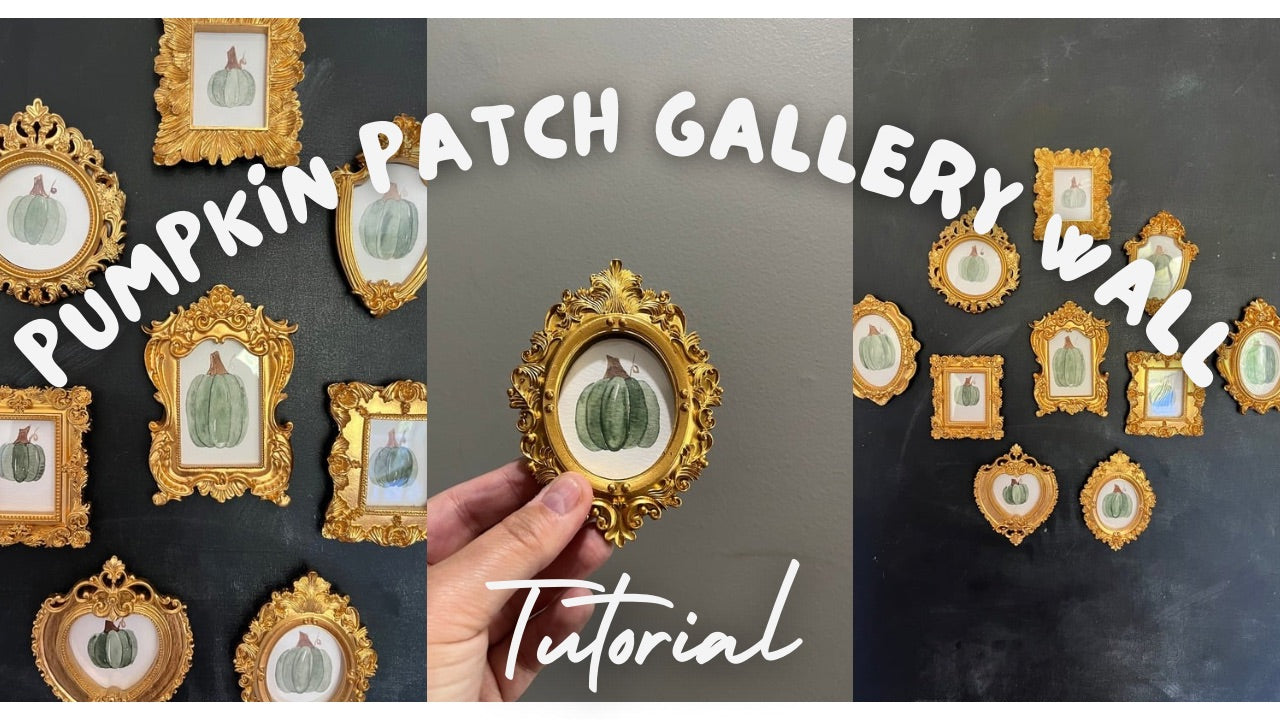 Tiny Pumpkin Patch Watercolor Gallery Wall – Just Beyond the Cottonwoods